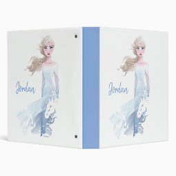 Frozen 2: Elsa Watercolor Illustration 3 Ring Binder | Zazzle