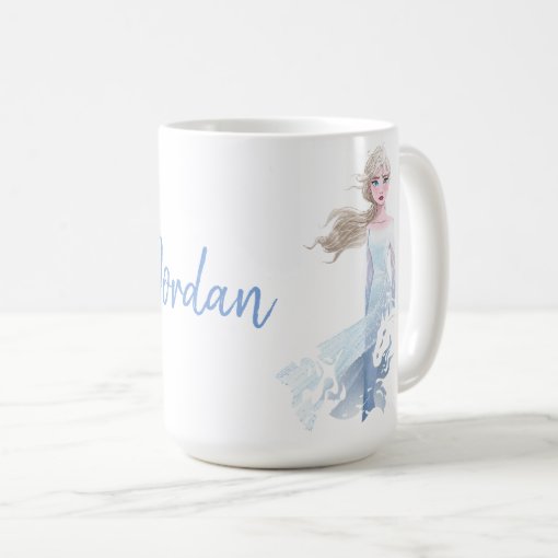 Frozen 2: Elsa Watercolor Illustration Coffee Mug | Zazzle