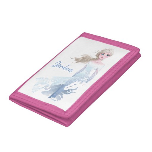 Frozen 2: Elsa Watercolor Illustration Trifold Wallet | Zazzle