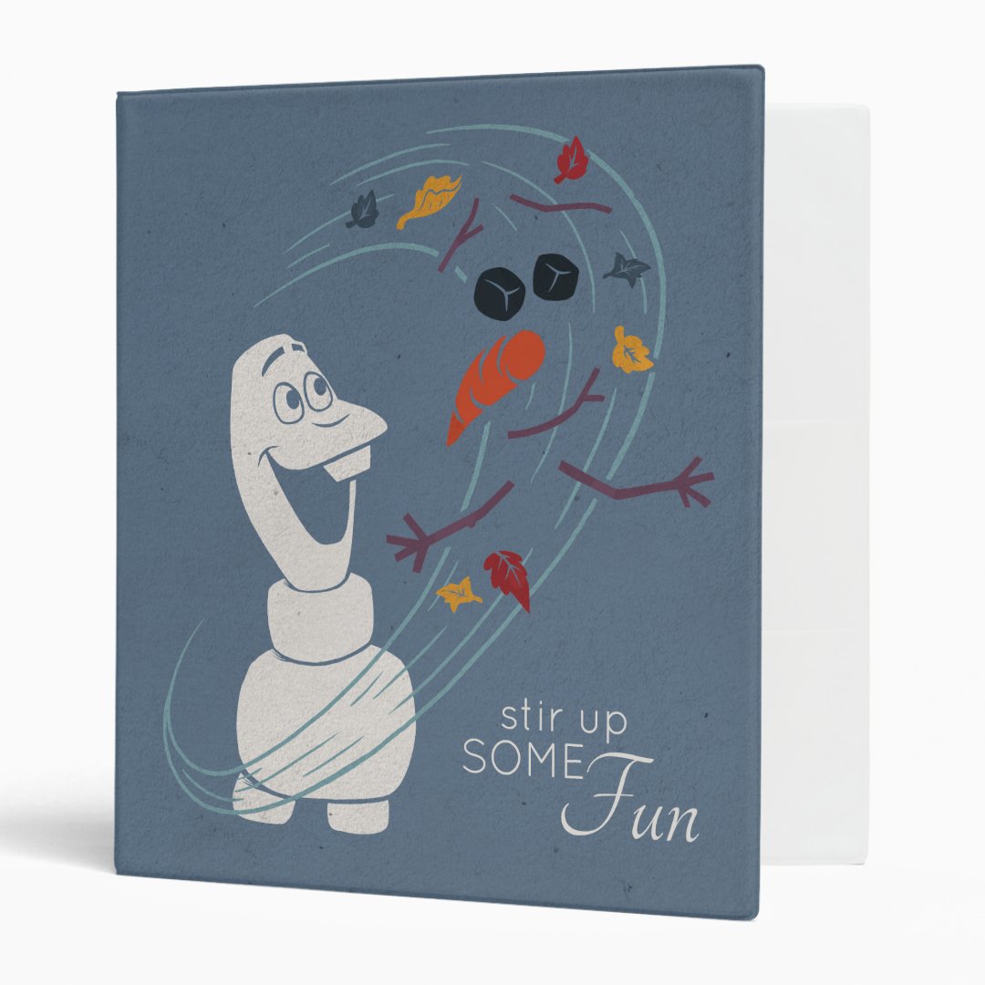 Frozen 2: Olaf And The Wind 3 Ring Binder | Zazzle