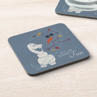 Frozen 2: Olaf And The Wind Beverage Coaster | Zazzle
