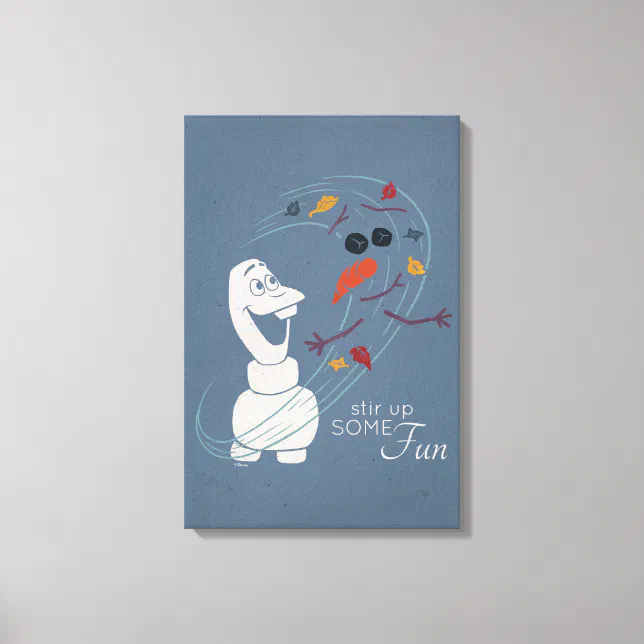 Frozen 2: Olaf And The Wind Canvas Print | Zazzle