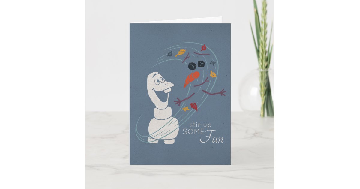 Frozen 2: Olaf And The Wind Card | Zazzle