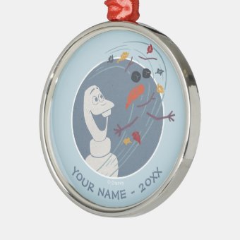Frozen 2: Olaf And The Wind Metal Ornament | Zazzle