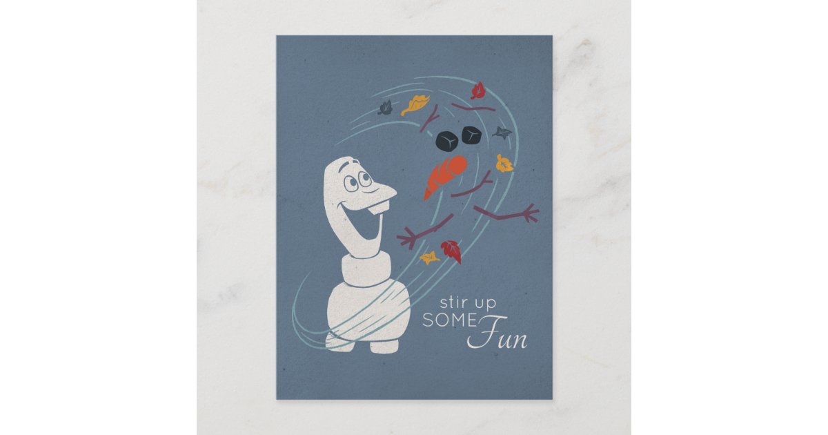 Frozen 2: Olaf And The Wind Postcard | Zazzle