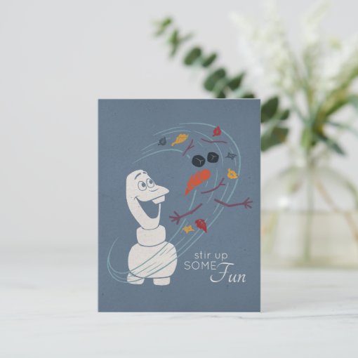 Frozen 2: Olaf And The Wind Postcard | Zazzle