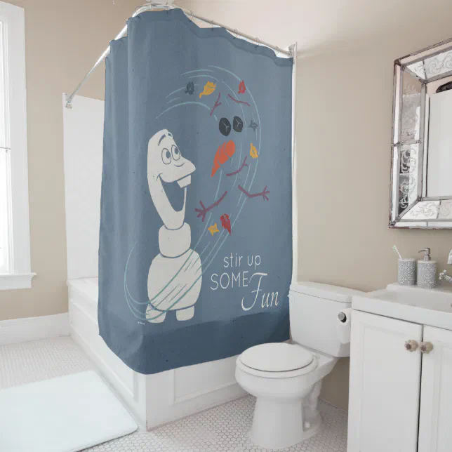 Frozen 2: Olaf And The Wind Shower Curtain | Zazzle