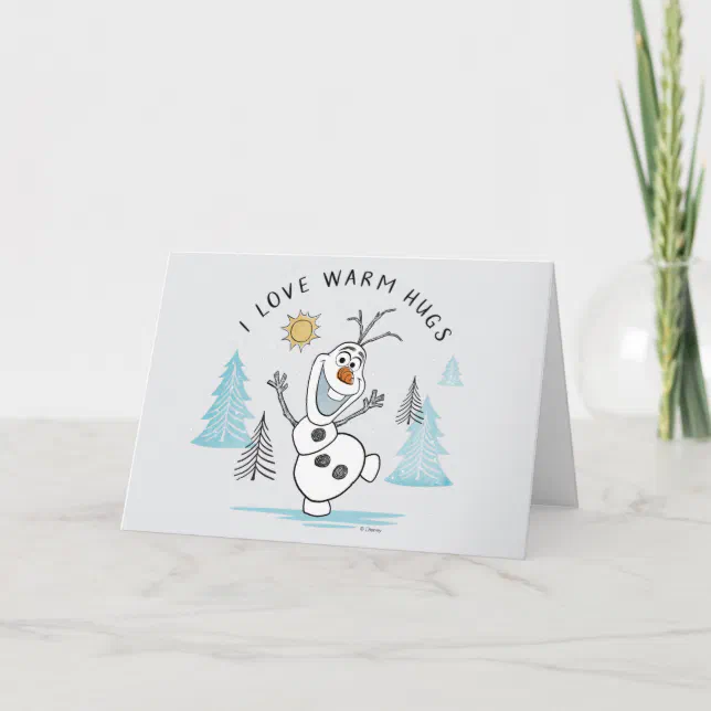 Frozen 2 | Olaf "I Love Warm Hugs" Sketch Card | Zazzle