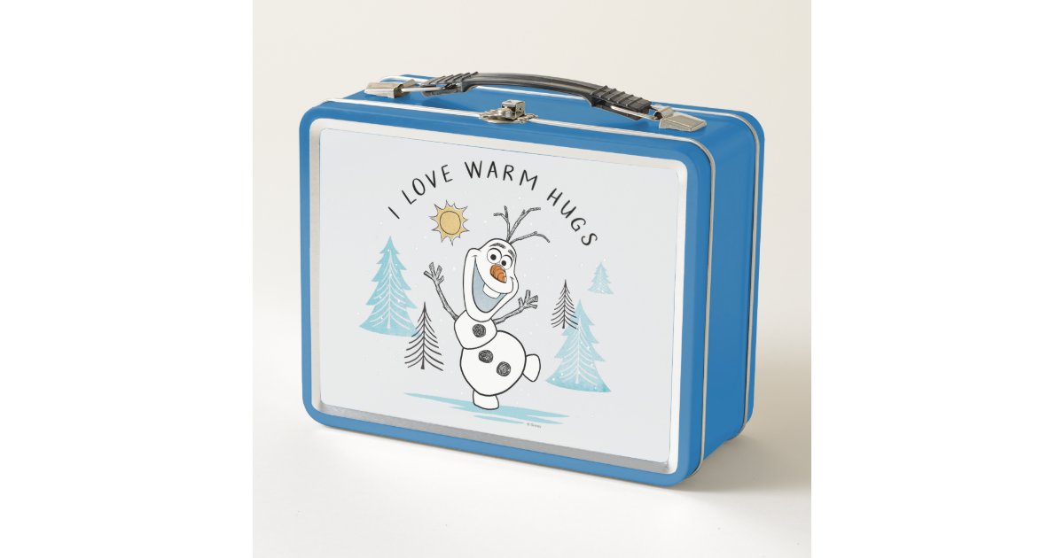 Frozen 2 | Olaf "I Love Warm Hugs" Sketch Metal Lunch Box | Zazzle