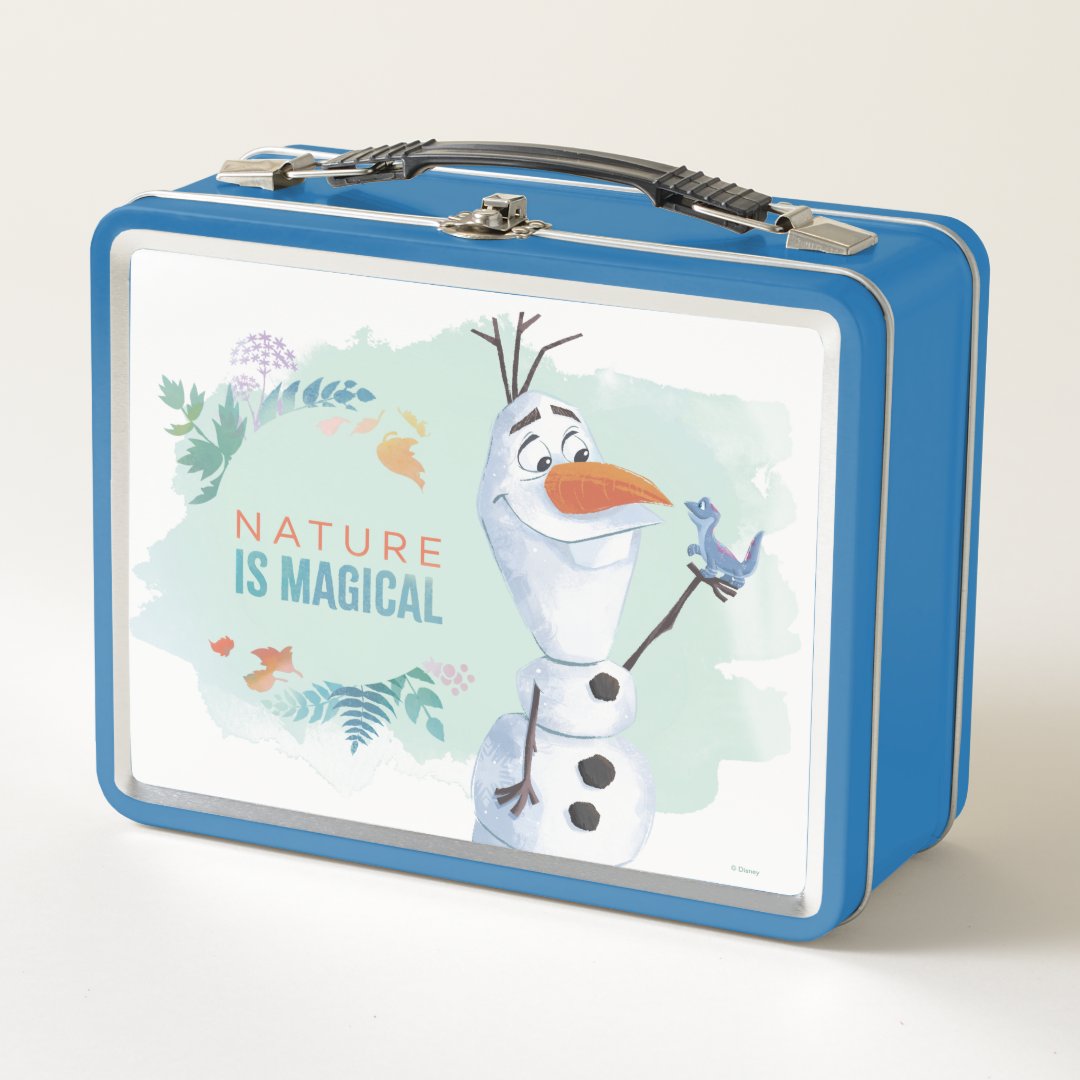 Frozen 2: Olaf | Nature Is Magical Metal Lunch Box | Zazzle