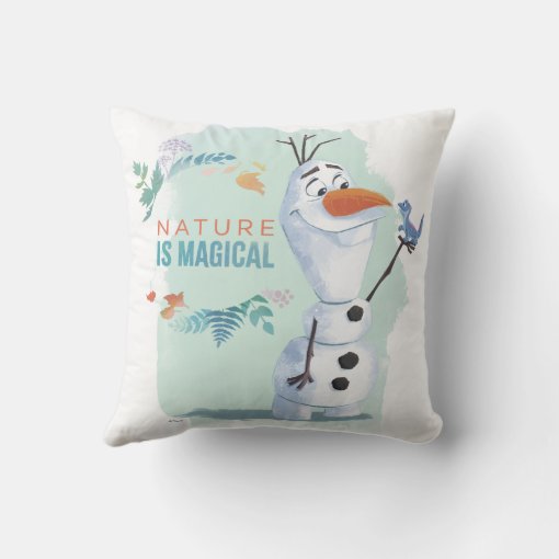 Frozen 2: Olaf | Nature Is Magical Throw Pillow | Zazzle