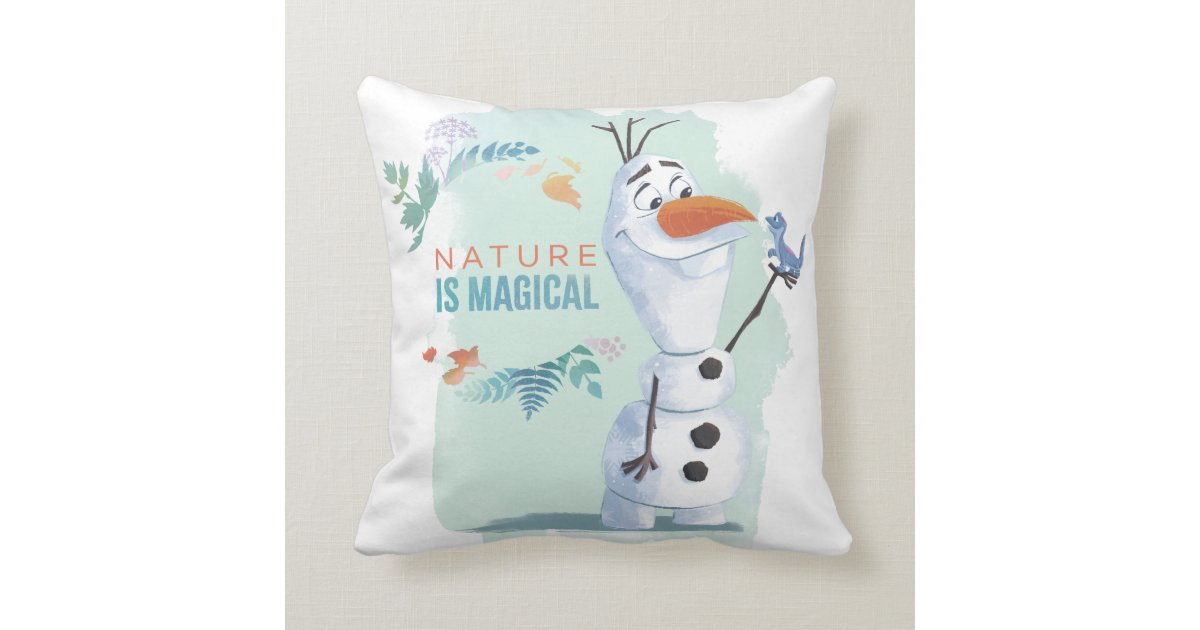 Frozen 2: Olaf | Nature Is Magical Throw Pillow | Zazzle.com