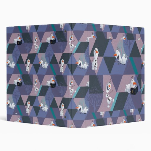 Frozen 2 | Olaf Purple Geometric Pattern 3 Ring Binder | Zazzle