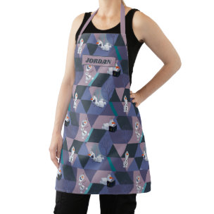 Frozen 2 | Olaf Purple Geometric Pattern Fabric | Zazzle