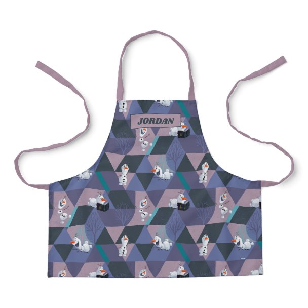 Frozen 2 | Olaf Purple Geometric Pattern Fabric | Zazzle