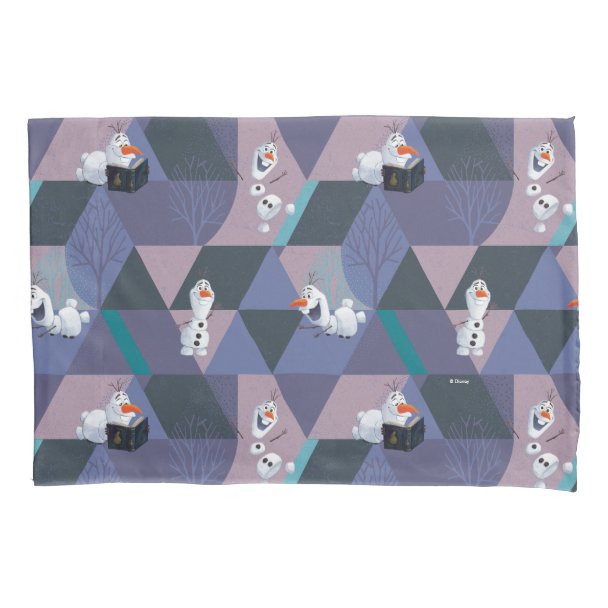 Frozen 2 | Olaf Purple Geometric Pattern Fabric | Zazzle