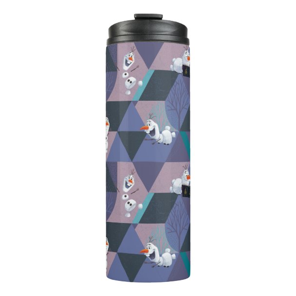 Frozen 2 | Olaf Purple Geometric Pattern Fabric | Zazzle