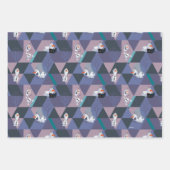 Frozen 2 | Olaf Purple Geometric Pattern Wrapping Paper Sheets | Zazzle