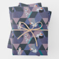 Frozen 2 | Olaf Purple Geometric Pattern Wrapping Paper Sheets | Zazzle