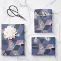 Frozen 2 | Olaf Purple Geometric Pattern Wrapping Paper Sheets | Zazzle