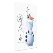Frozen 2: Olaf With Stylized Name Graphic Canvas Print | Zazzle