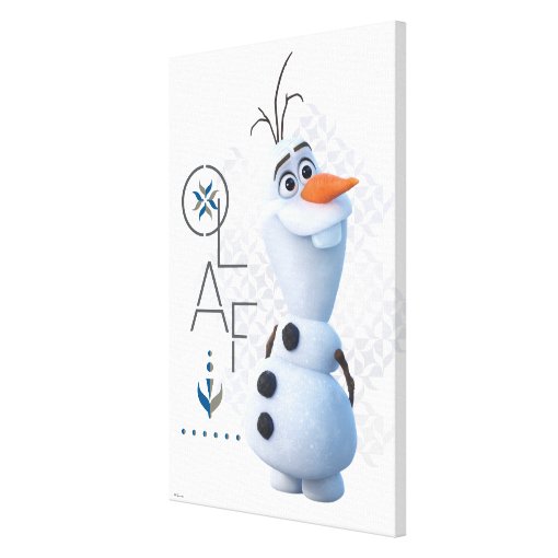 Frozen 2: Olaf With Stylized Name Graphic Canvas Print | Zazzle