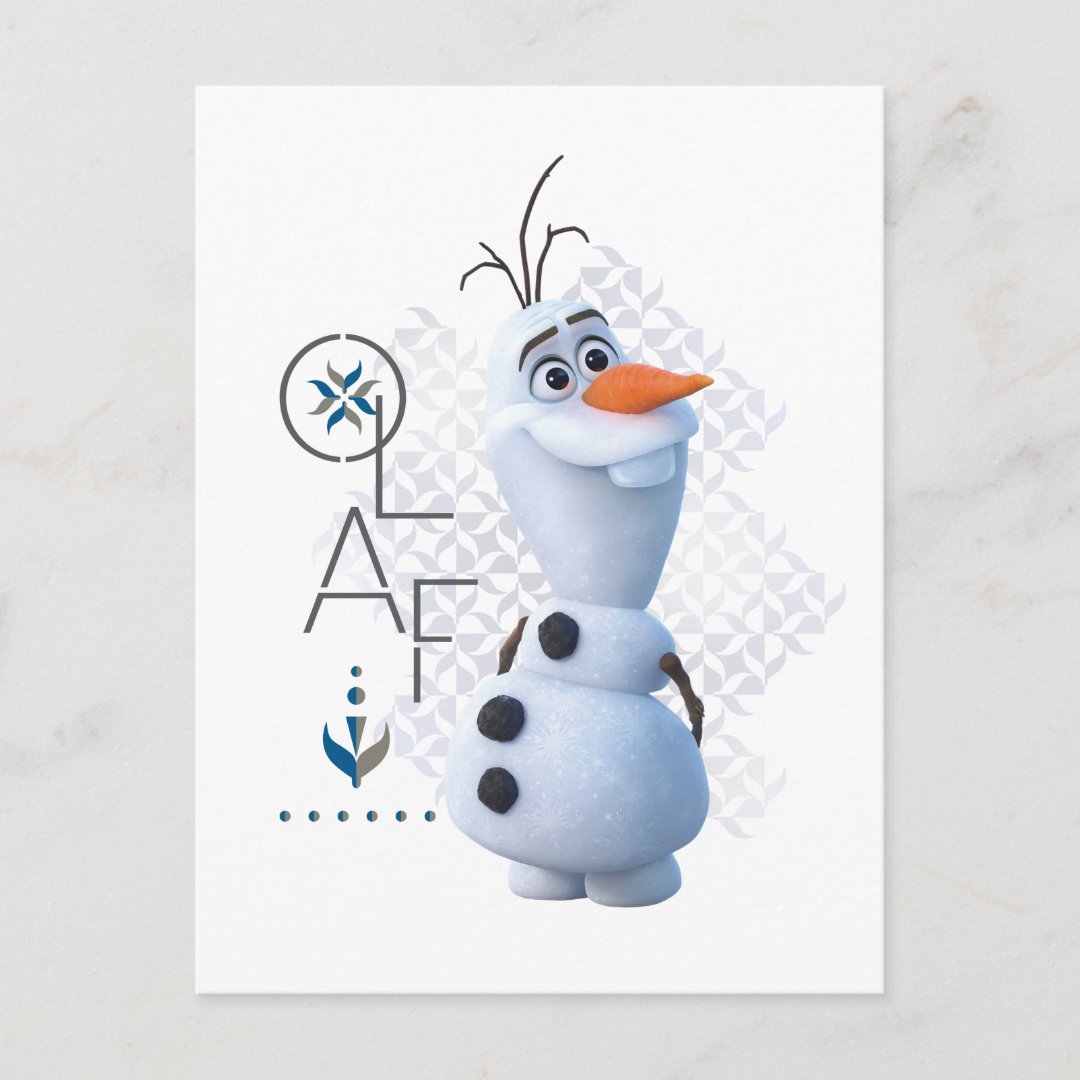 Frozen 2: Olaf With Stylized Name Graphic Postcard | Zazzle