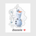 Frozen 2: Olaf With Stylized Name Graphic Sticker | Zazzle
