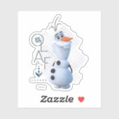 Frozen 2: Olaf With Stylized Name Graphic Sticker | Zazzle