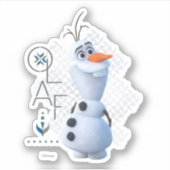 Frozen 2: Olaf With Stylized Name Graphic Sticker | Zazzle