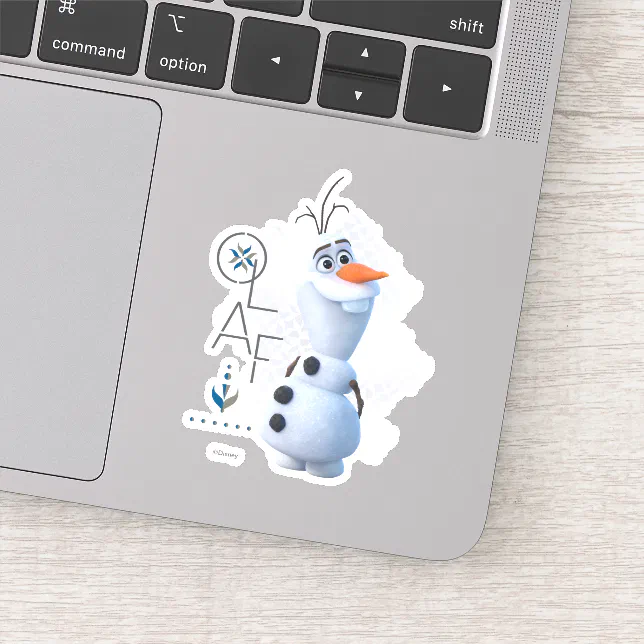 Frozen 2: Olaf With Stylized Name Graphic Sticker | Zazzle