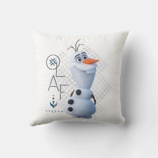Frozen 2: Olaf With Stylized Name Graphic Throw Pillow | Zazzle