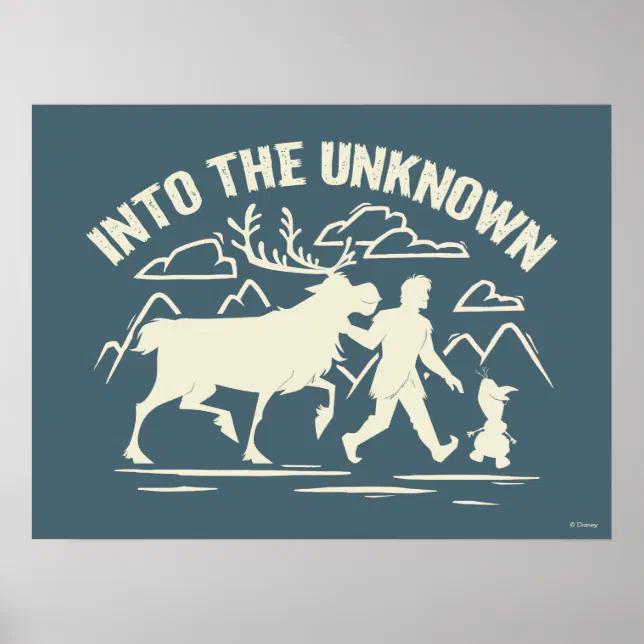 Frozen 2 | Sven, Kristoff & Olaf Into the Unknown Poster | Zazzle