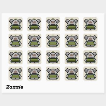 Frozen | 8-Bit Troll Square Sticker | Zazzle