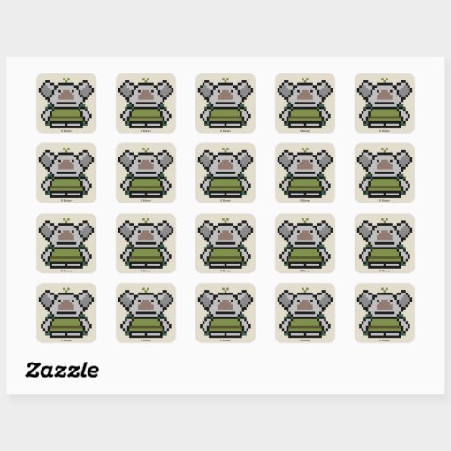 Frozen | 8-Bit Troll Square Sticker | Zazzle
