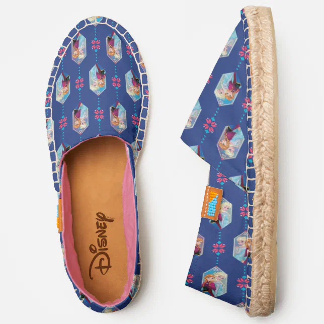 Frozen | Anna & Elsa Crystal Drop Pattern Espadrilles | Zazzle