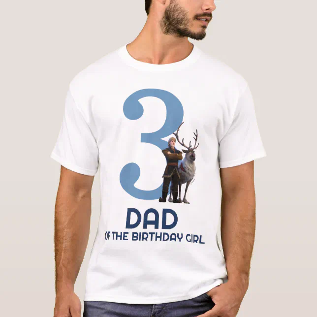 Frozen - Anna & Elsa | Dad of the Birthday Girl T-Shirt | Zazzle