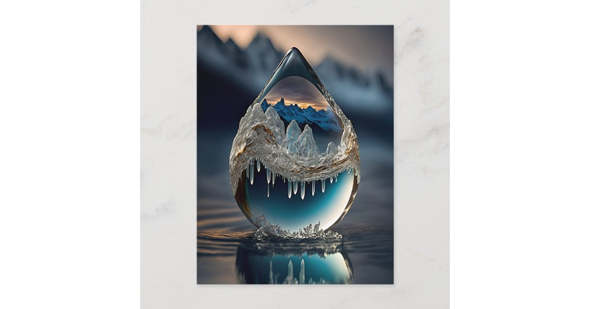 Frozen Droplet Postcard | Zazzle