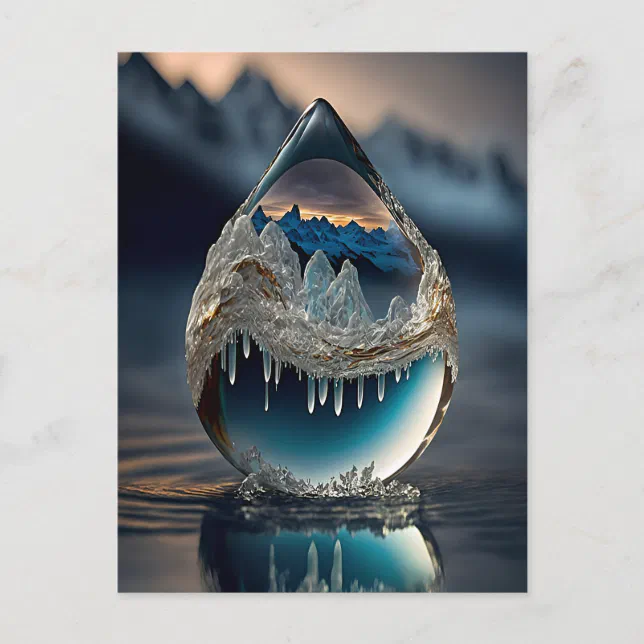 Frozen Droplet Postcard | Zazzle