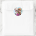Frozen Elsa and Anna Birthday Classic Round Sticker | Zazzle