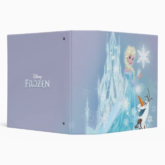 Frozen | Elsa and Olaf - Icy Glow 3 Ring Binder | Zazzle