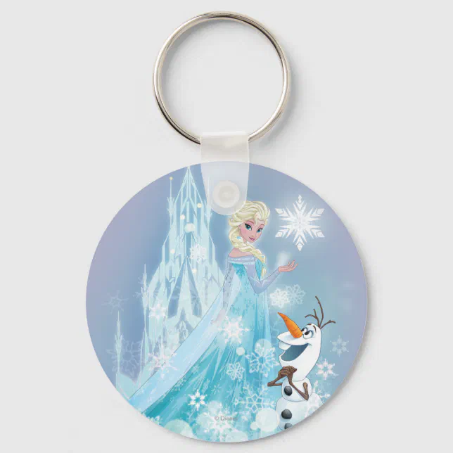 Frozen | Elsa and Olaf - Icy Glow Keychain | Zazzle