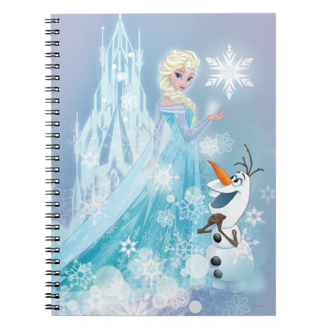 Frozen | Elsa and Olaf - Icy Glow Notebook | Zazzle