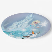Frozen | Elsa and Olaf - Icy Glow Paper Plates | Zazzle
