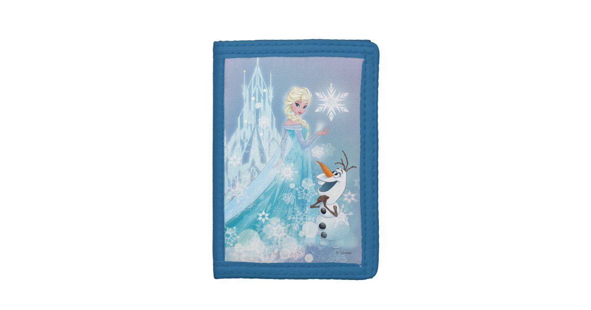 Frozen | Elsa and Olaf - Icy Glow Tri-fold Wallet | Zazzle