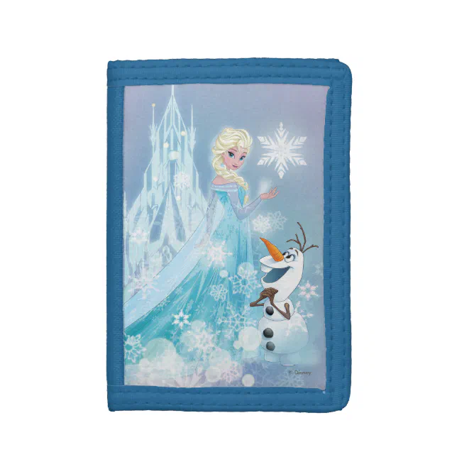 Frozen | Elsa and Olaf - Icy Glow Tri-fold Wallet | Zazzle