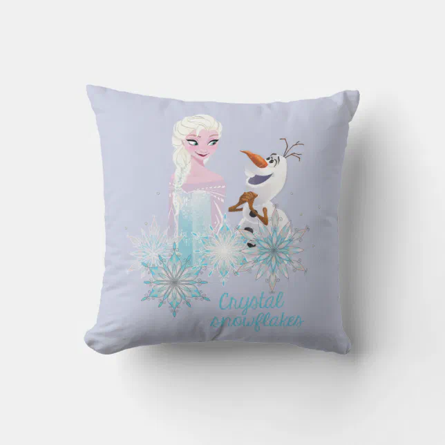 Frozen | Elsa and Olaf Throw Pillow | Zazzle