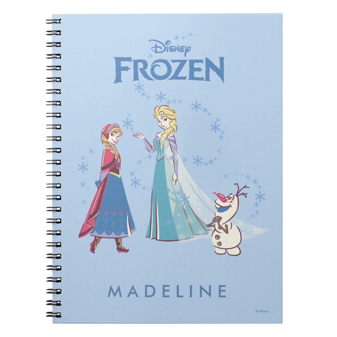 Frozen | Elsa, Anna & Olaf Notebook | Zazzle