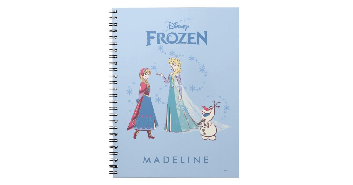 Frozen | Elsa, Anna & Olaf Notebook | Zazzle