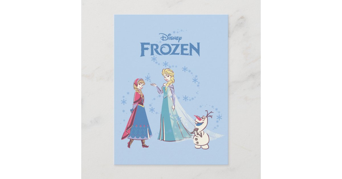 Frozen | Elsa, Anna & Olaf Postcard | Zazzle